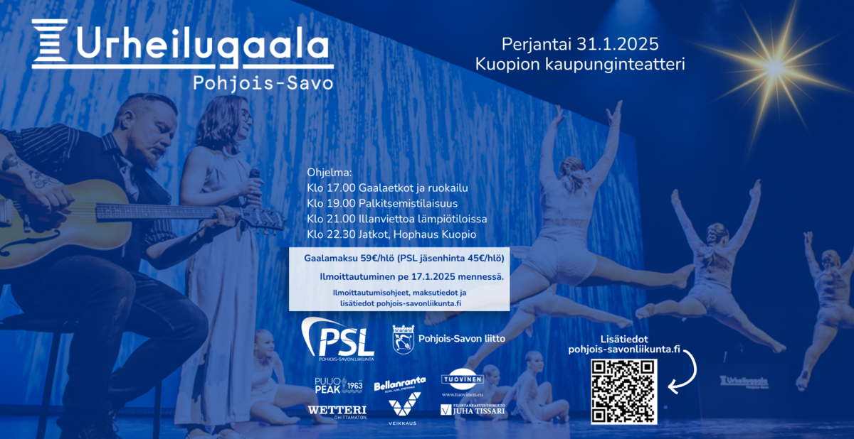 Pohjois-Savon Urheilugaala perjantaina 31.1.2025. - Pohjois-Savon Liikunta